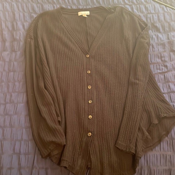 Allison Joy | Tops | Made In Usa Allison Joy Oversized Quilted Button ...